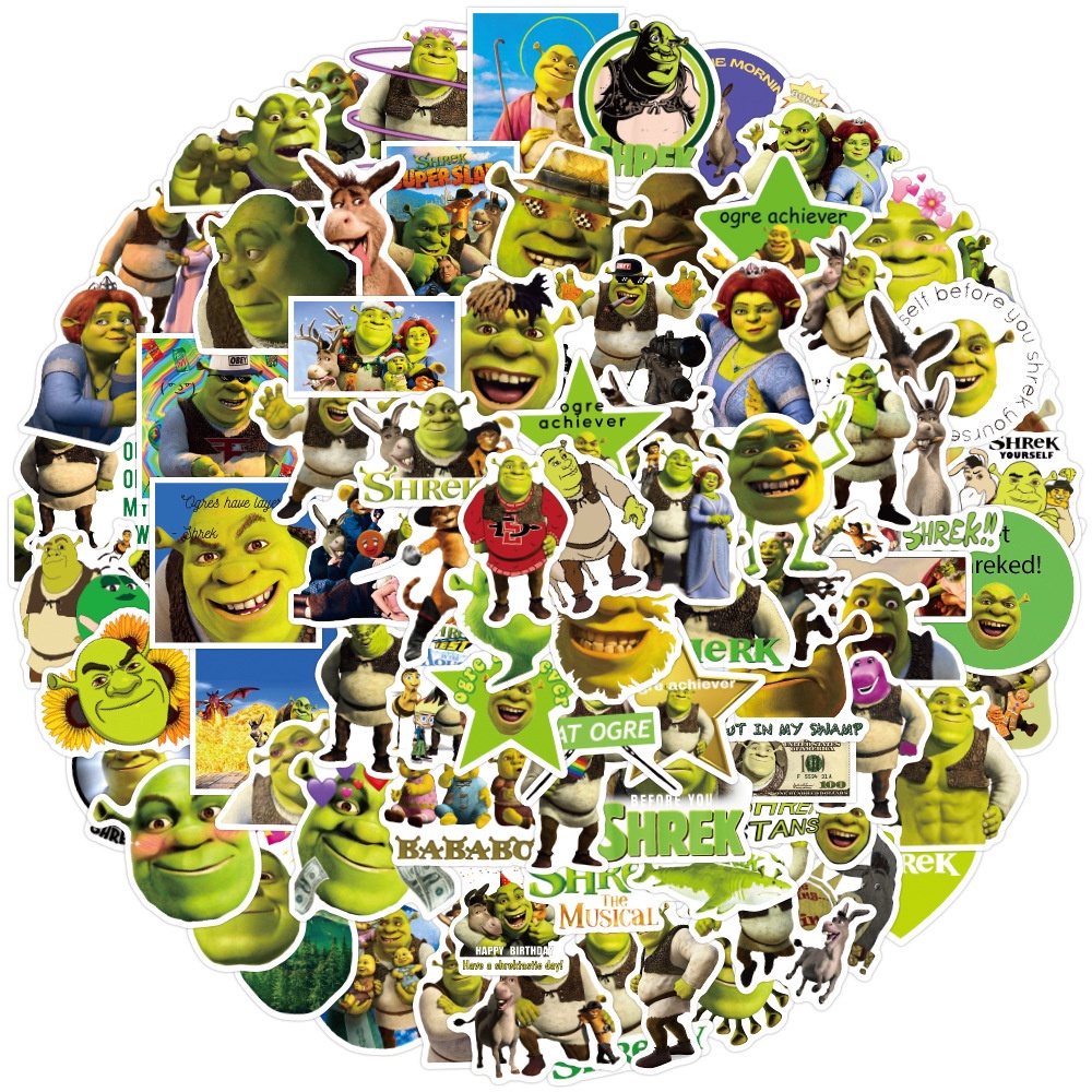 Y&P| Shrek Stickers Set Movie Waterproof Anime Cartoon Decals Pack ...