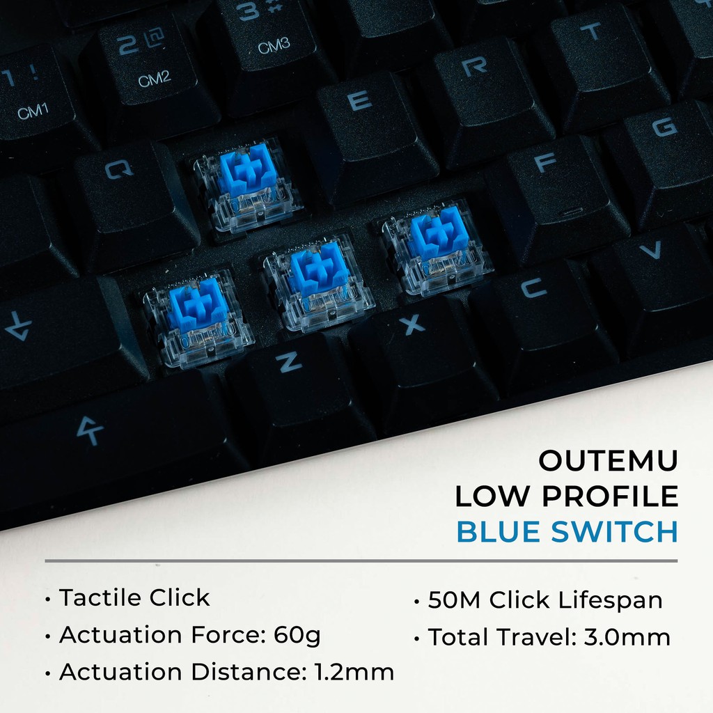 [PROMO] Tecware Phantom L, Low Profile RGB Mechanical Keyboard 87 (3 ...