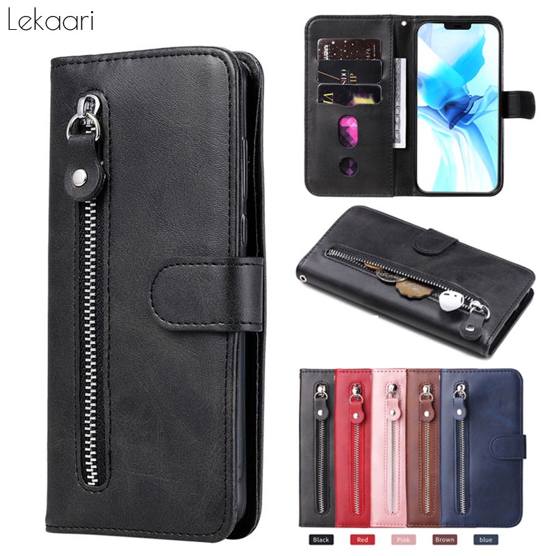 Zipper Flip Case For Oppo A60 A79 A59 A38 A18 A17 A17k A98 A78 A58 Reno