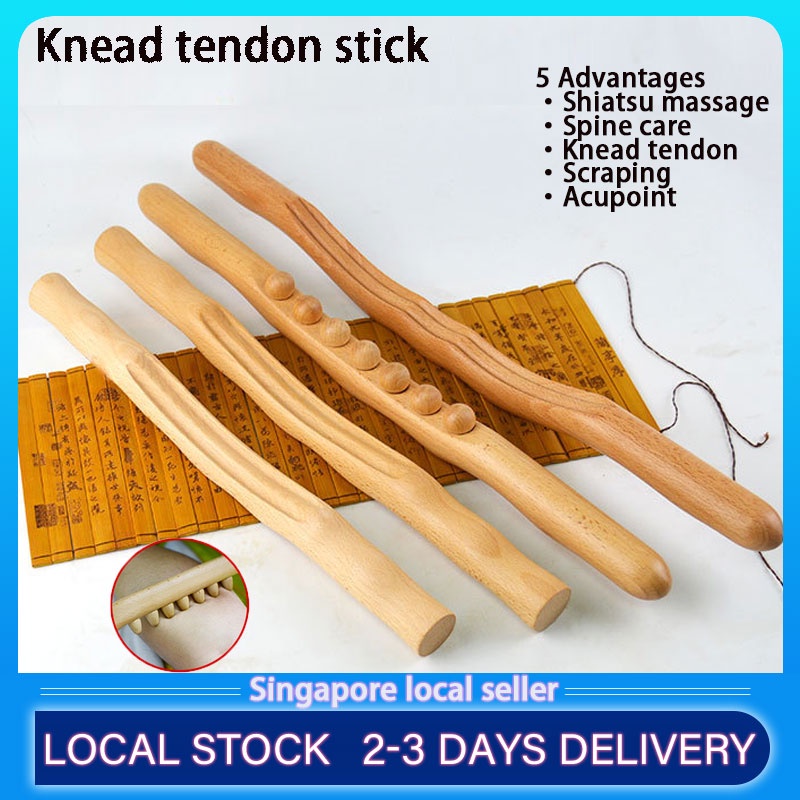 Massager Stick for Body Natural Carbonized Wood Scraping SPA Therapy ...