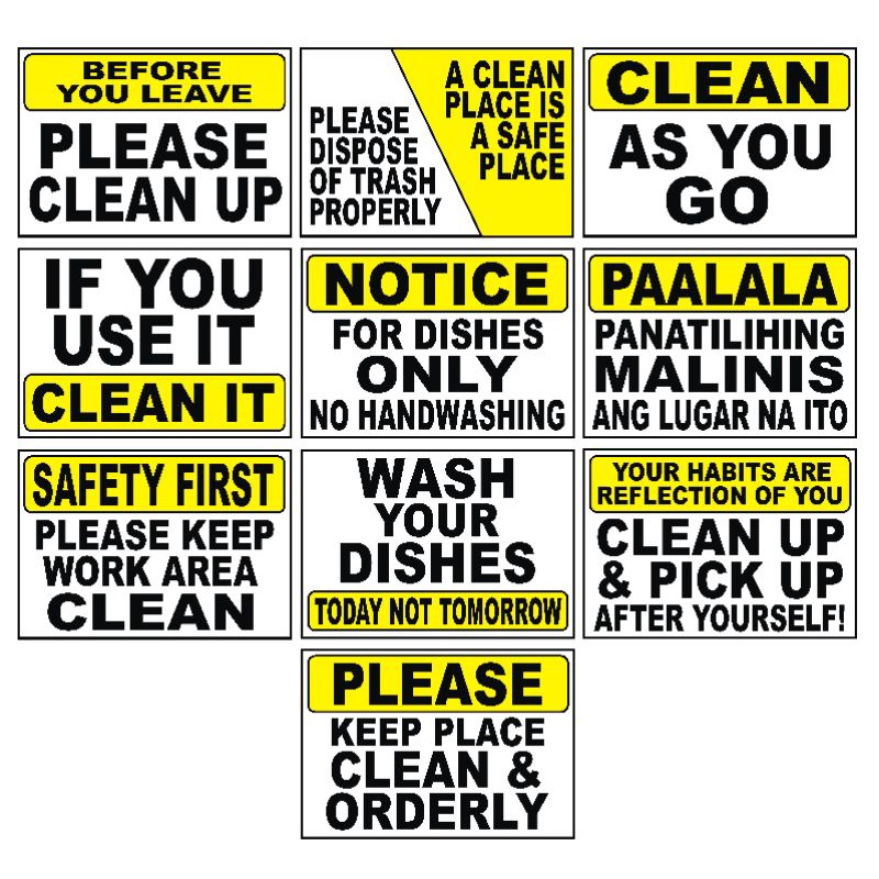 PVC Plastic Signage for walls and establishment A4 size please clean up ...