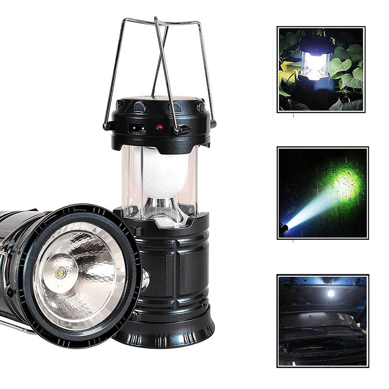 Solar With USB Rechargeable Camping Hanging Lantern Equipment Outdoor ...