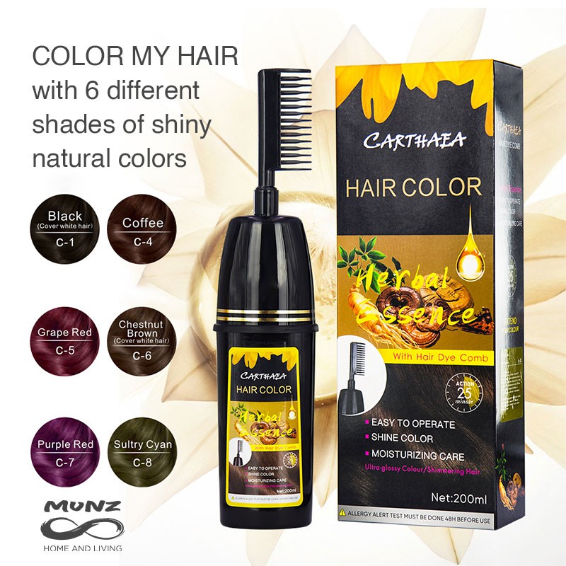 [🇸🇬 Local Stocks ] Carthaea Hair Dye Comb Herbal Essence formulated ...