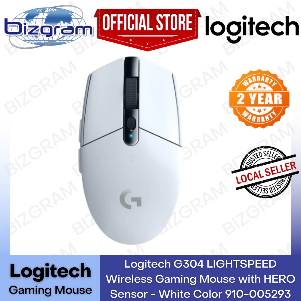 Logitech G304 LIGHTSPEED Wireless Gaming Mouse with HERO Sensor - White ...