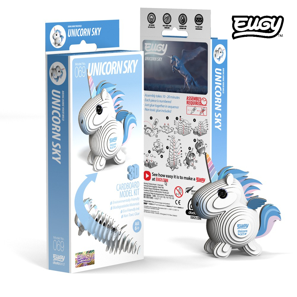 Eugy Dodoland Fantasy Unicorn Sky 3D Paper Puzzle for Kids. Eco-Friendly DIY Gift for Children ...