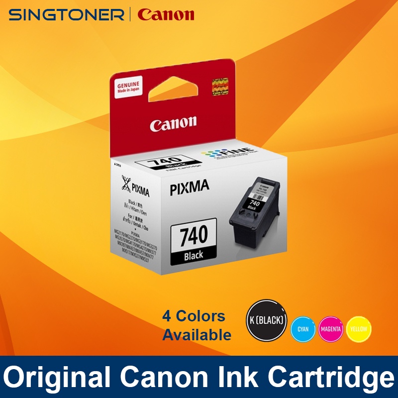 Canon 740 Black 741 Color Ink Cartridge for Pixma Printers PG740 PG-740 ...