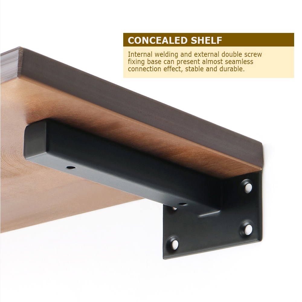2pcs Floating Shelf Bracket L Shelf Invisible Hidden Heavy Duty Shelf ...
