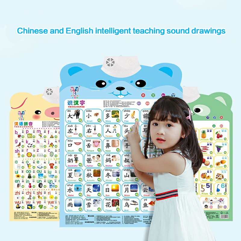 Children Toddler Kids Learning Sound Charts Education Poster Toy Learn ...