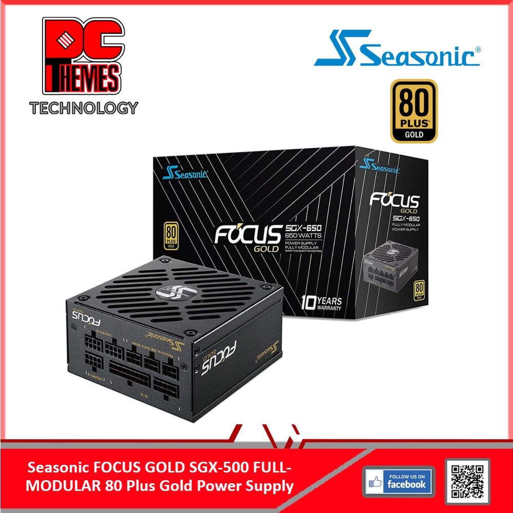 Seasonic FOCUS GOLD SGX-500 FULL-MODULAR 80 Plus Gold Power Supply ...