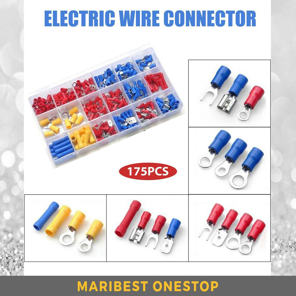 175PCS Assorted Crimp Spade Terminal Insulated Electrical Wire Cable ...