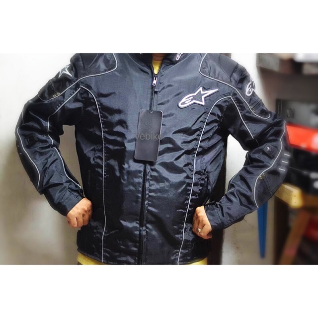 Motorcycle AS Riding Jacket with Protective Padding & Reflector Lining ...