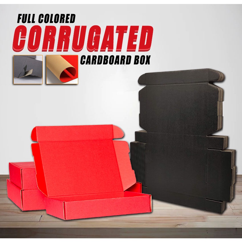 qjoq.ph | 1PC | RED, BLACK | FULL COLORED Corrugated Mailer Box ...