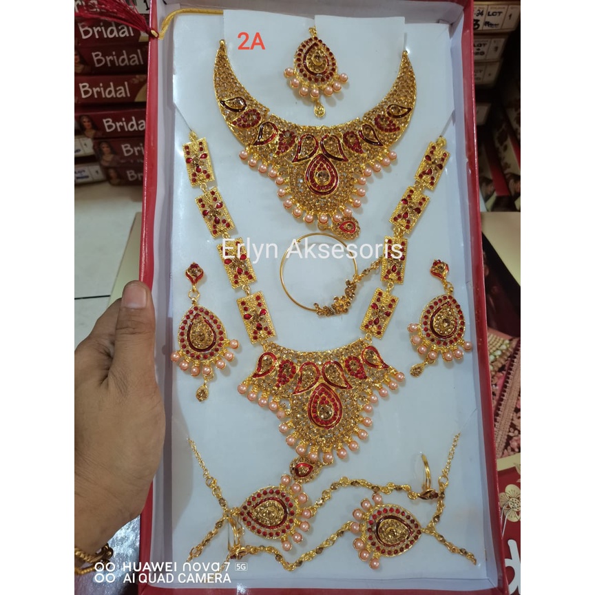 Indian BRIDAL Necklace SET/Indian BRIDAL SET/Indian Jewelry SILVER/GOLD/MARUN Wholesale | Shopee ...
