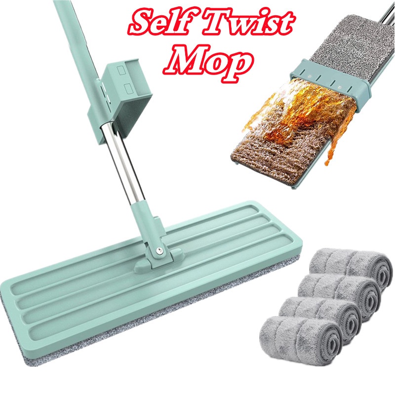 Squeeze Mop Self Twist Flat Mop Free Hand Washing Lazy Mops Floor ...