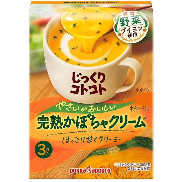 Japan Pokka Sapporo Instant Soup Corn / Curry / Sweet Potato / Thick corn Potage / Clam Chowder ...