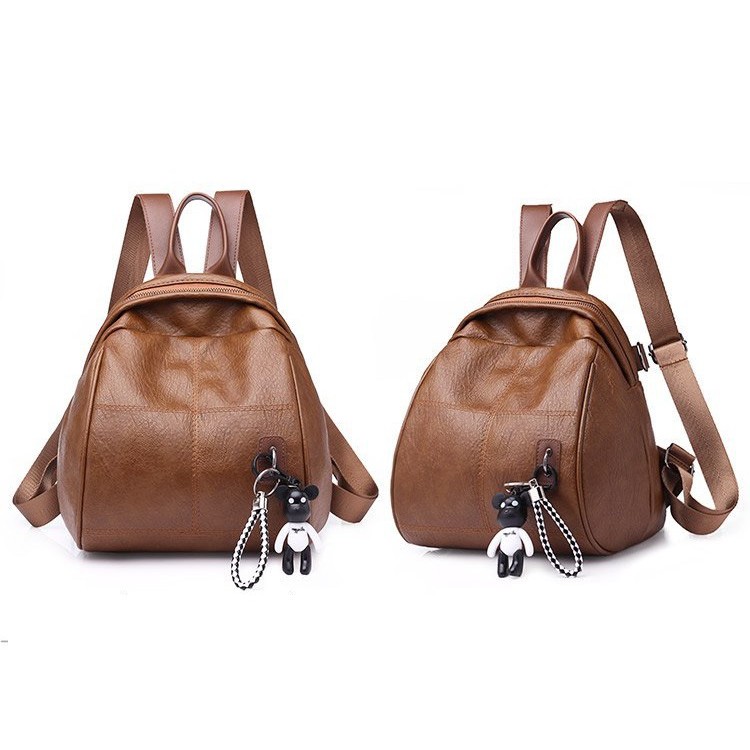 Korean Fashion Women Leather Backpack Casual Women's Bags #428 | Shopee ...