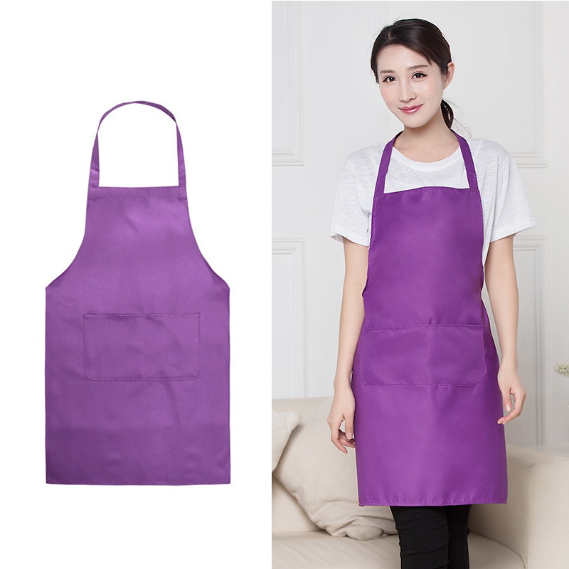 [SG Stock] Waterproof Kitchen Apron Hang Neck Apron Overalls Dirstproof ...