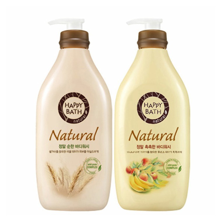 HAPPY BATH Natural Body Wash Real MOISTURE & MILD 900g | Shopee Singapore