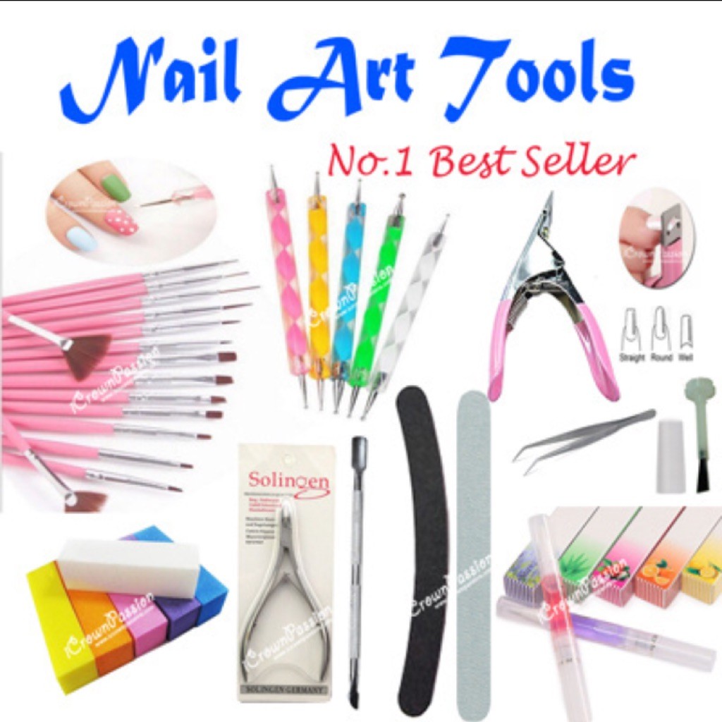 Nail Art Tools🔹Brushes🔹Dotting Tools🔹Nail Cutter File 🔹buffer cuticle ...