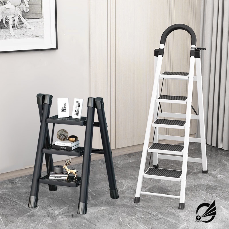 Foldable Ladder Step 2 3 4 5 6 Step Ladder 150kg Bearing Capacity Slim ...