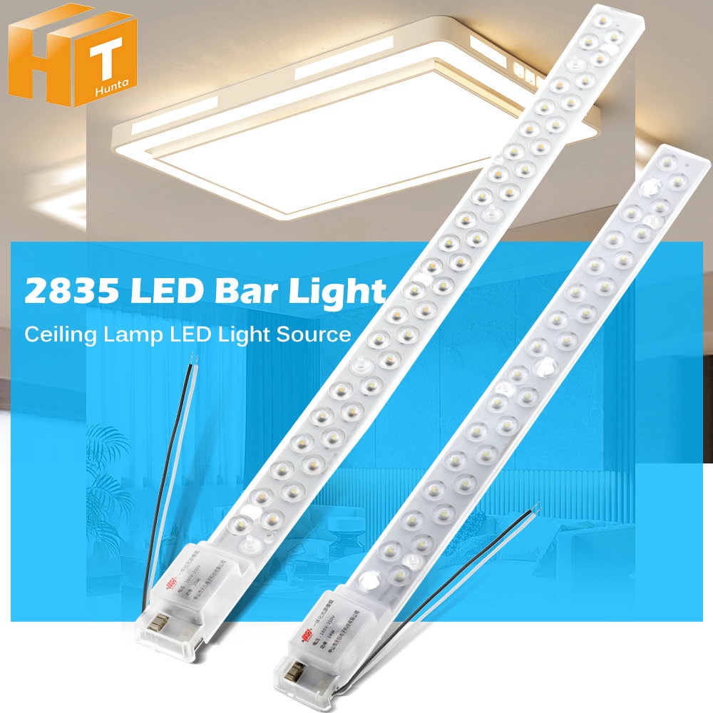 4pcs LED Lights 2835 SMD LED Tube AC220V Double Color Ceiling Lamp High ...