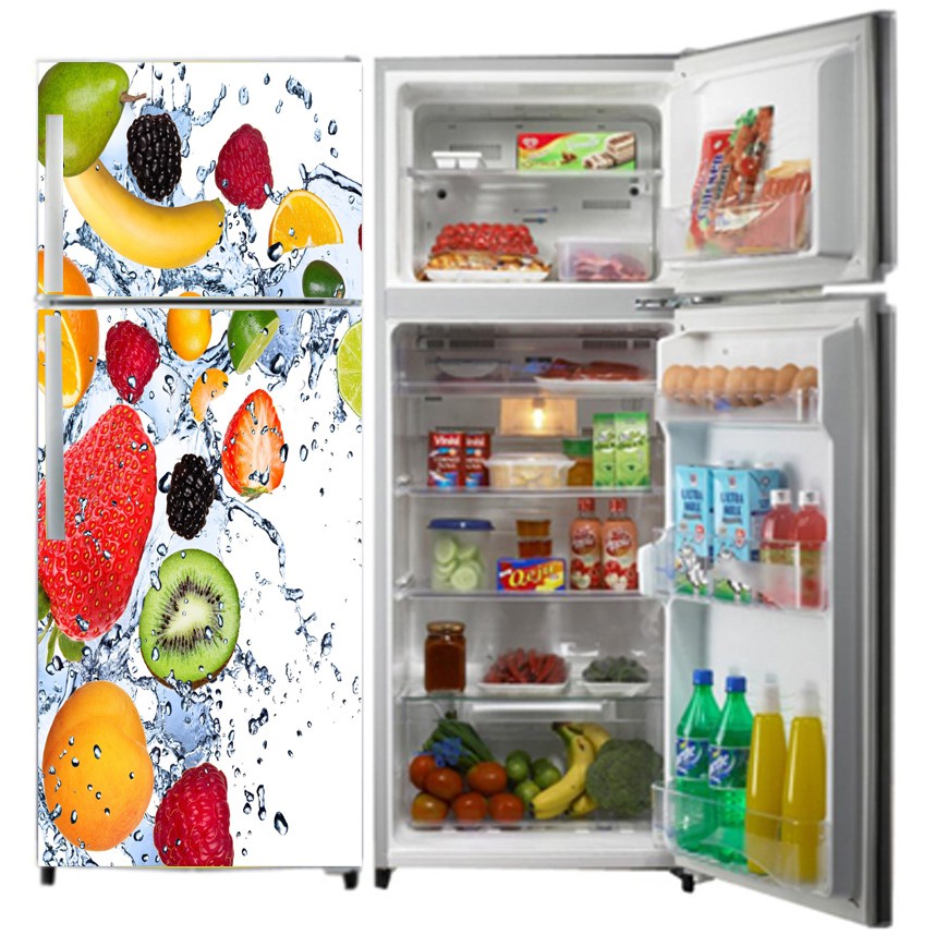 Fruit refrigerator sticker 2 doors and 1 door | Shopee Singapore