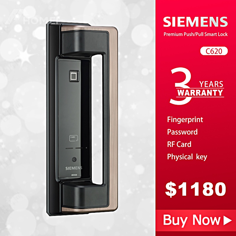 SIEMENSC620 Push-Pull Smart Digital Door Lock | Shopee Singapore