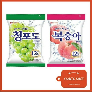 [LOTTE] Korean Green Grape & Peach Candy 153g / Korean Snack / Candies ...