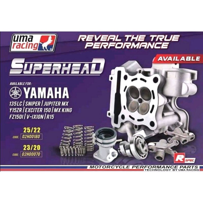 UMA Racing Super Head LC135 Y15ZR 22/25 pro 20/23 Superhead Full Set ...