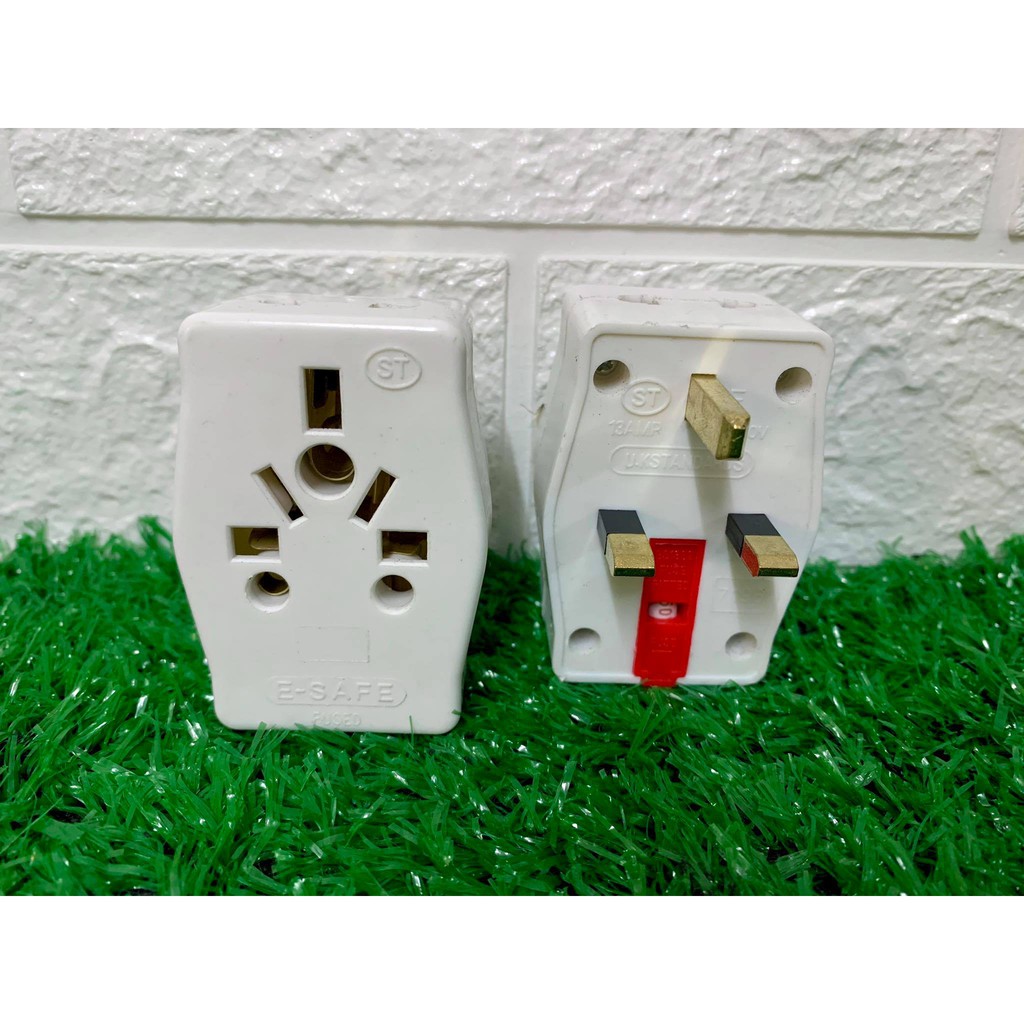 MULTI ADAPTOR E-SAFE 13AMP 250V [MULTI PLUG] [MULTI ADAPTER] | Shopee ...