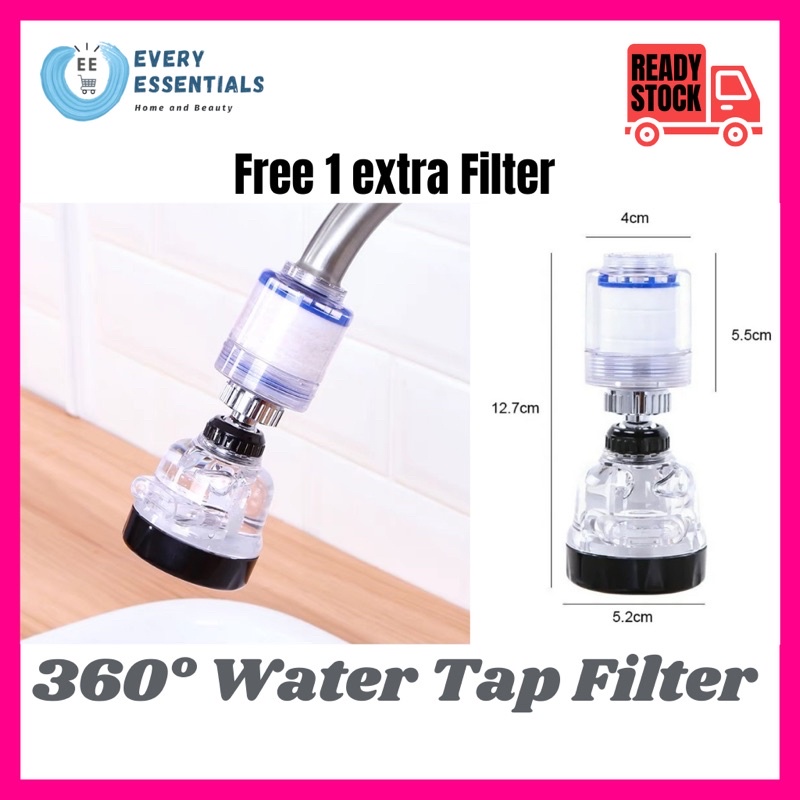 360° 3 modes Water Tap Filter/ Kitchen Tap Filter/ Bathroom Tap Filter ...