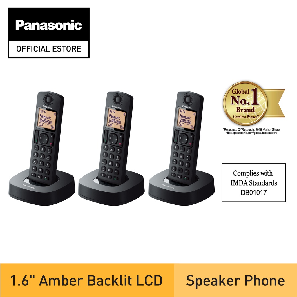 Panasonic KX-TGC313CXB Digital Cordless Dect Telephone - Handsfree ...