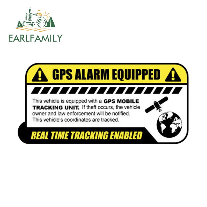 EARLFAMILY 13cm x 6.2cm for GPS Tracking Funny Car Stickers Personality ...