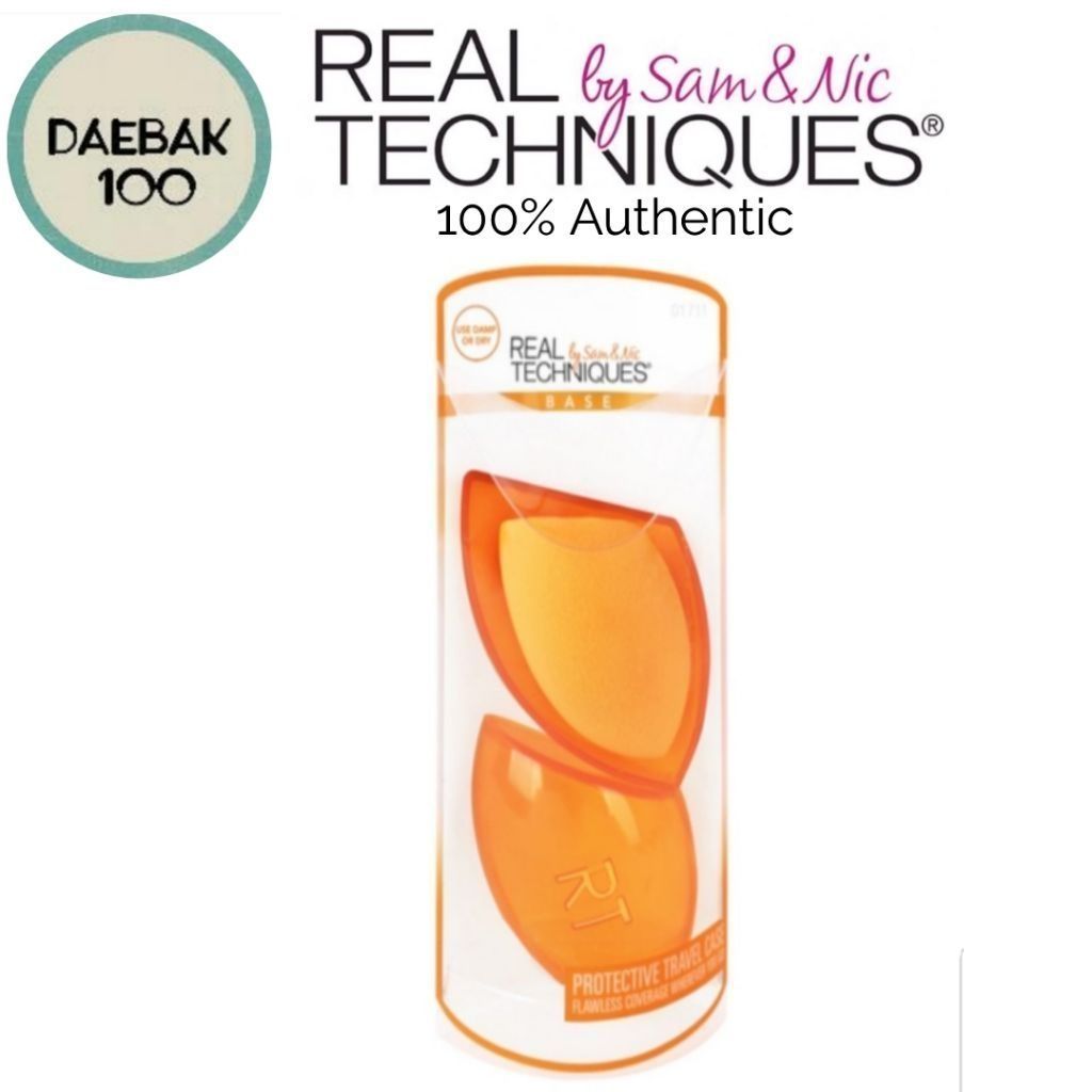 Real Techniques Miracle Complexion Sponge + Case (Authentic) | Shopee ...
