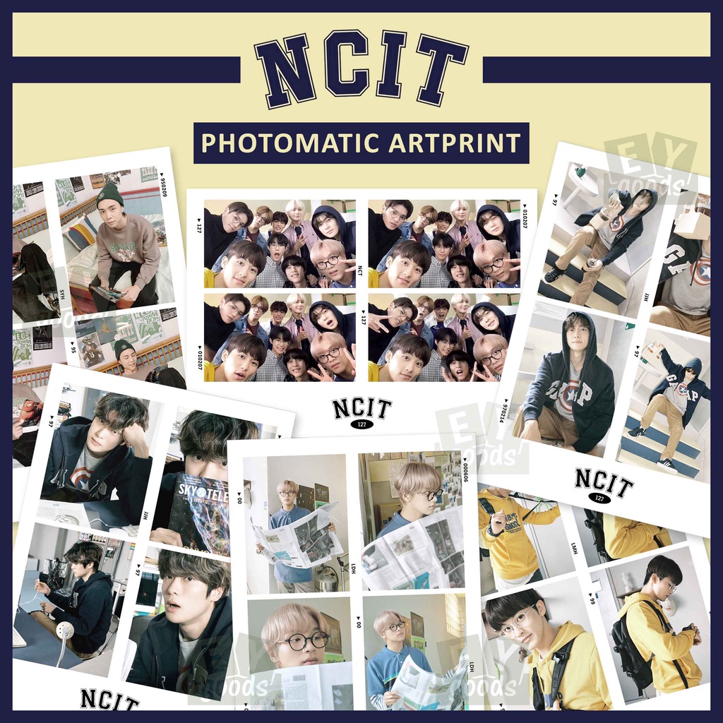 Art Print Photomatic NCIT nct 127 wall Decor poster Photostrip nct dream wayv Boyfriend material ...