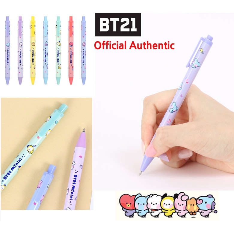 BT21 Minini Official 0.38mm Gel Ink Ball pen ball point pen Authentic ...