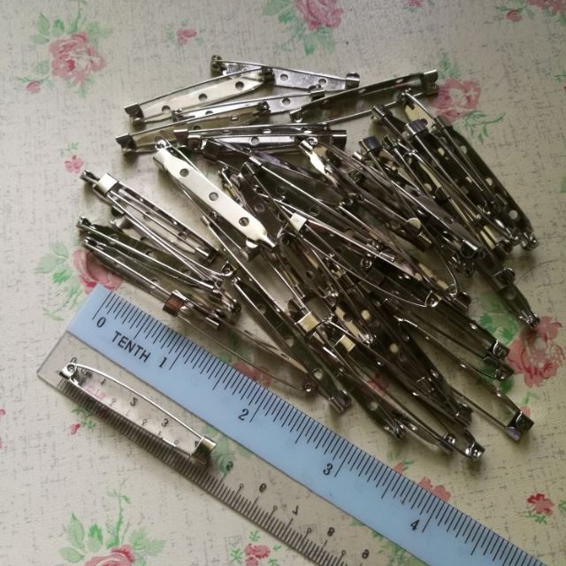 BAR PIN SILVER ( 4.5CM ) | Shopee Singapore