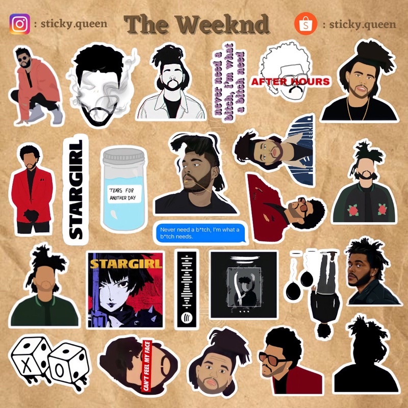 The WEEKND TUMBLR STICKER | Shopee Singapore