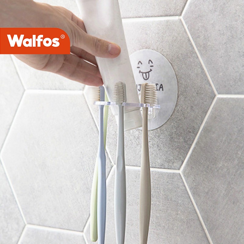 WALFOS Plastic Toothbrush Toothpaste Storage Rack Shaver Dispenser ...