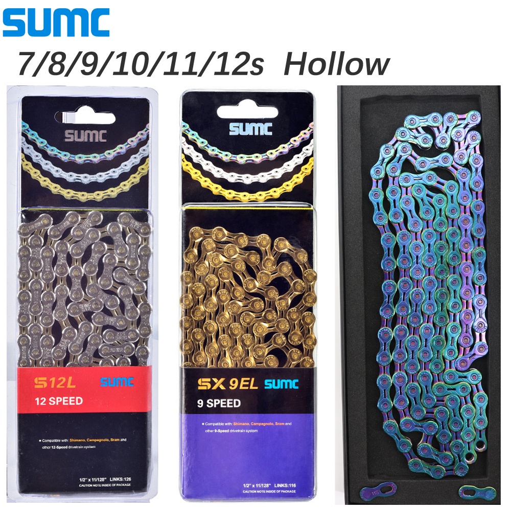 SUMC Bike Chain Semi Hollow X10 X11 X12 Lightweight 6 7 8 9 10 11 12 ...