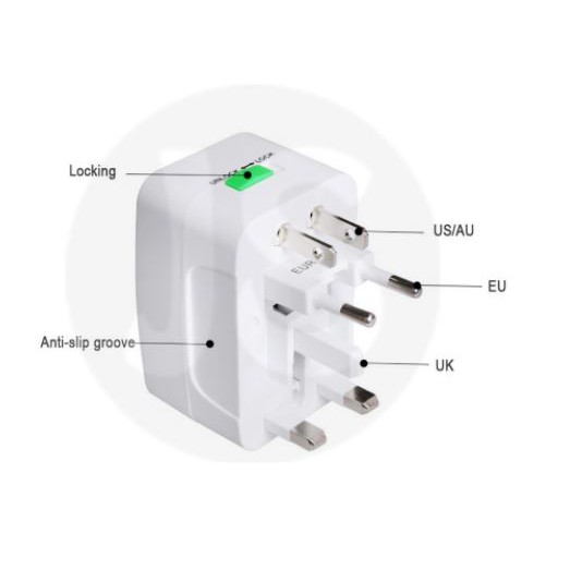 All in one universal travel adaptor without or with 2 usb & surge ...