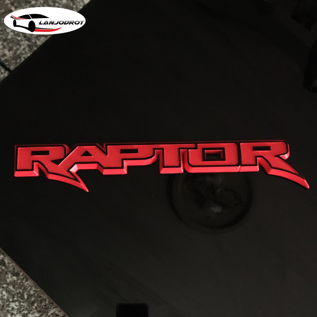Logo Embossed Car Decoration Letters Red RAPTOR Attached To The Rear ...