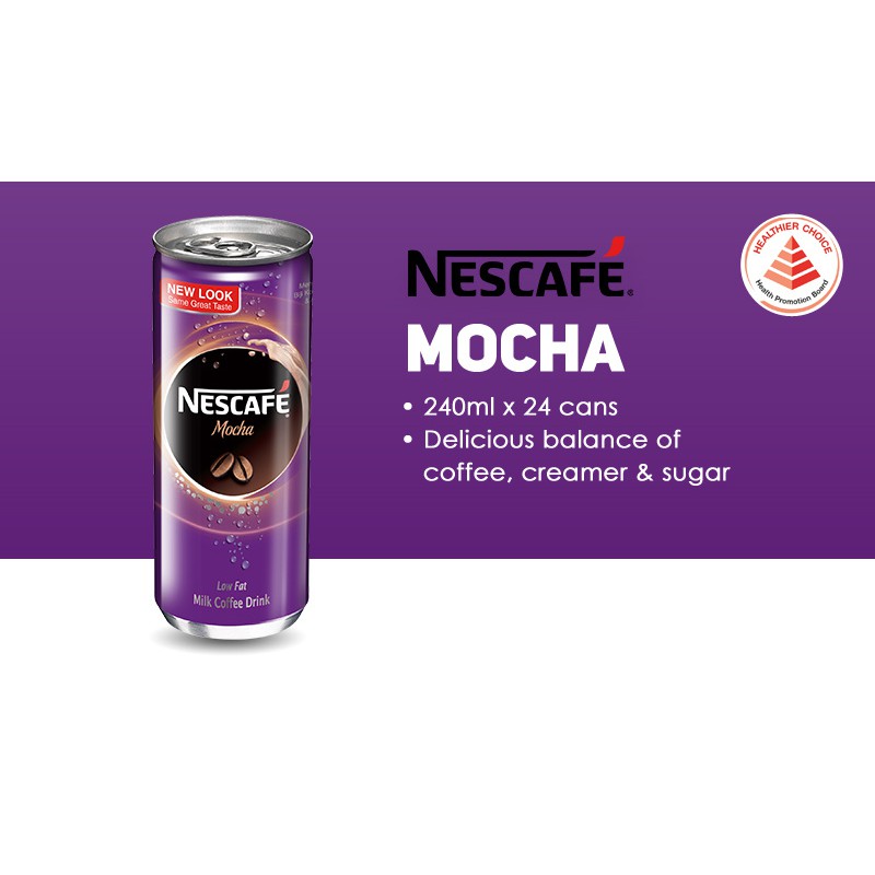 NESTLE Nescafe Mocha 240ML X 24 (CAN) | Shopee Singapore