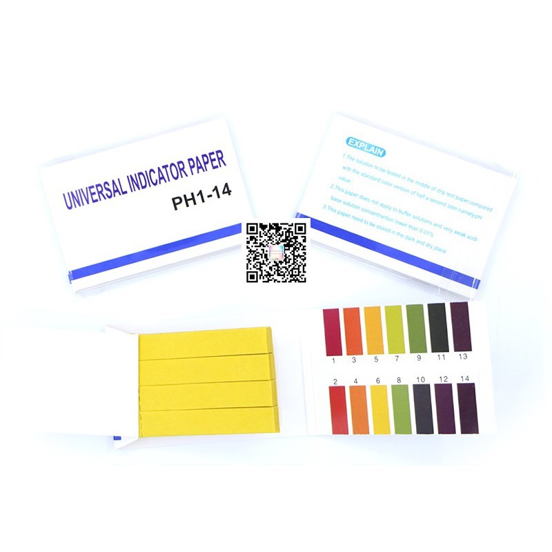 pH Universal Indicator (Acidic / Alkaline) Test Paper Strips (1 Book ...