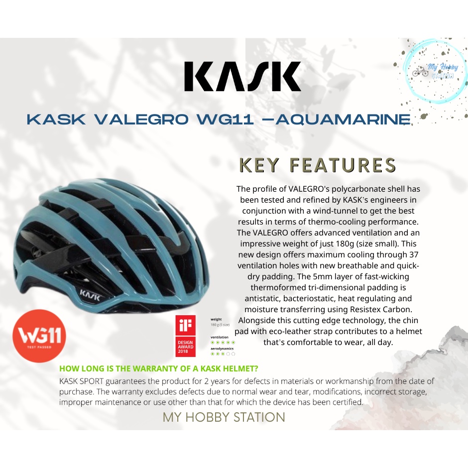 KASK VALEGRO HELMET Aquamarine (CAPSULE EDITION) | Shopee Singapore
