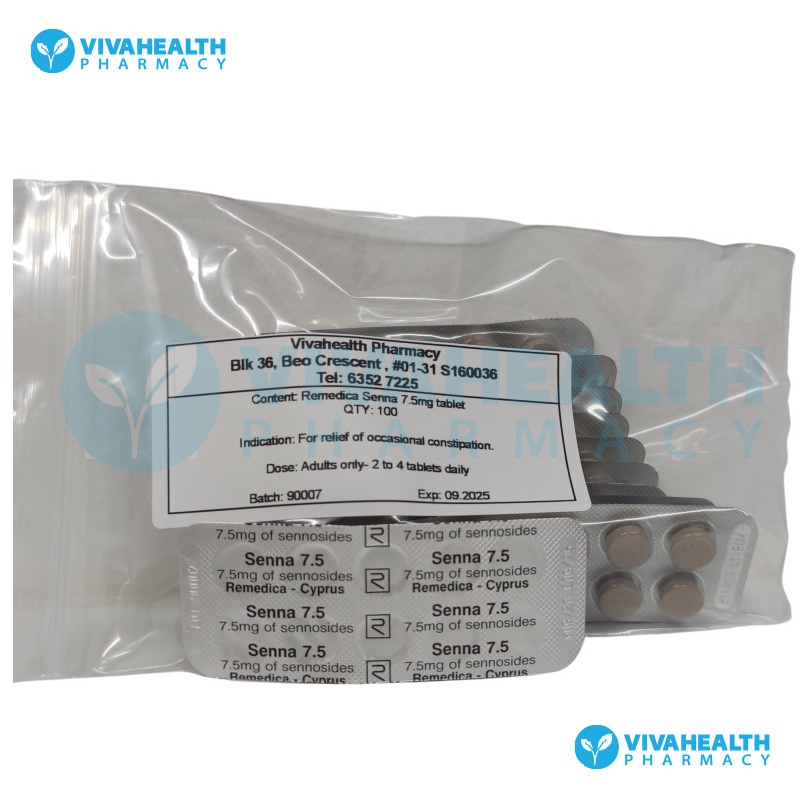 Remedica Senna 7.5mg Tablet 100s /Alt Senokot | Shopee Singapore