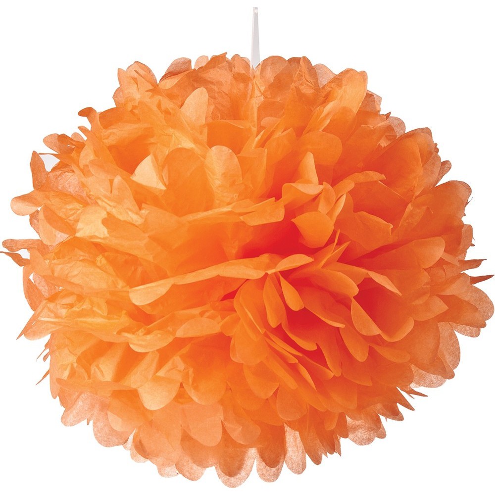 12 Inch Fluffy Paper Pompom Balls (Orange) (2pcs) | Shopee Singapore
