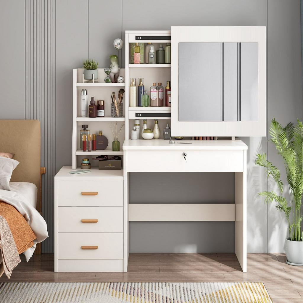 Dressing Table With Mirror With Sliding Door Model 2311/2310 | Shopee ...