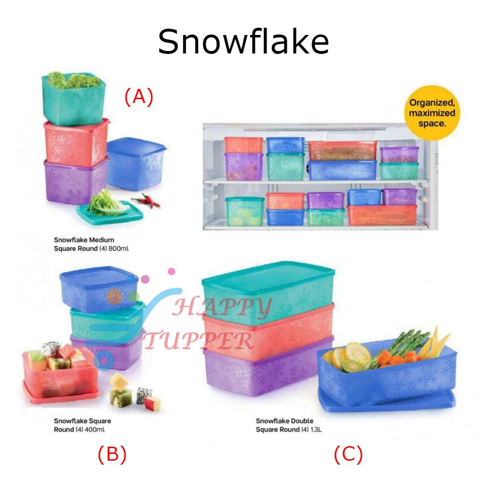 Tupperware Snowflake (400ml / 800ml / 1.3L) | Shopee Singapore