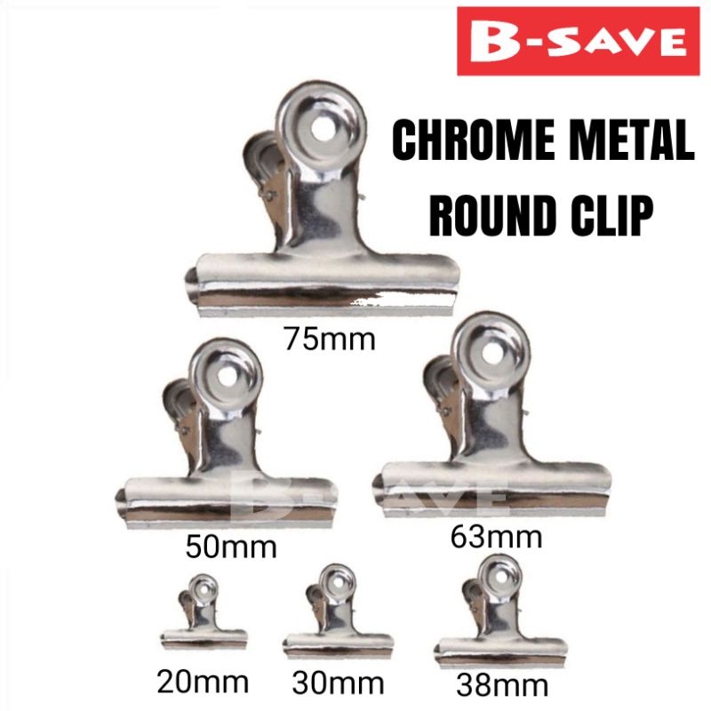 Chrome Metal Round Clip / Stainless Steel Paper Clip / File Clamps ...